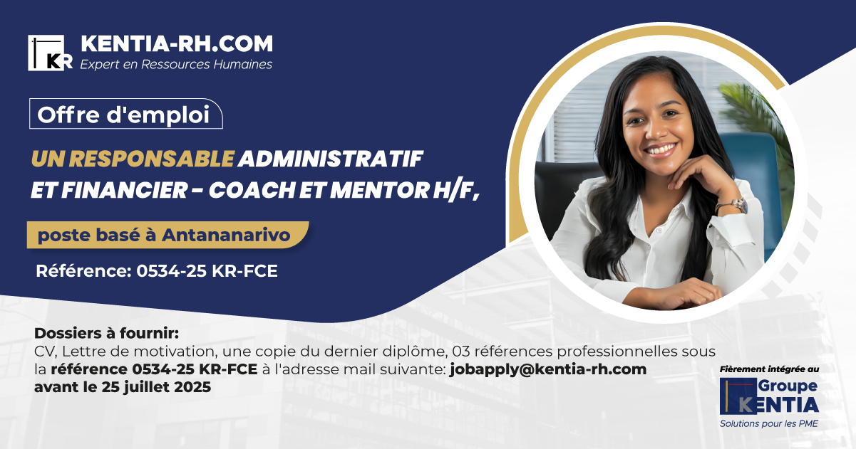 Un responsable administratif et financier - coach et mentor h/f