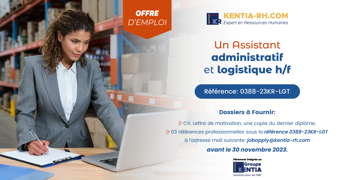 Un assistant administratif et logistique H/F
